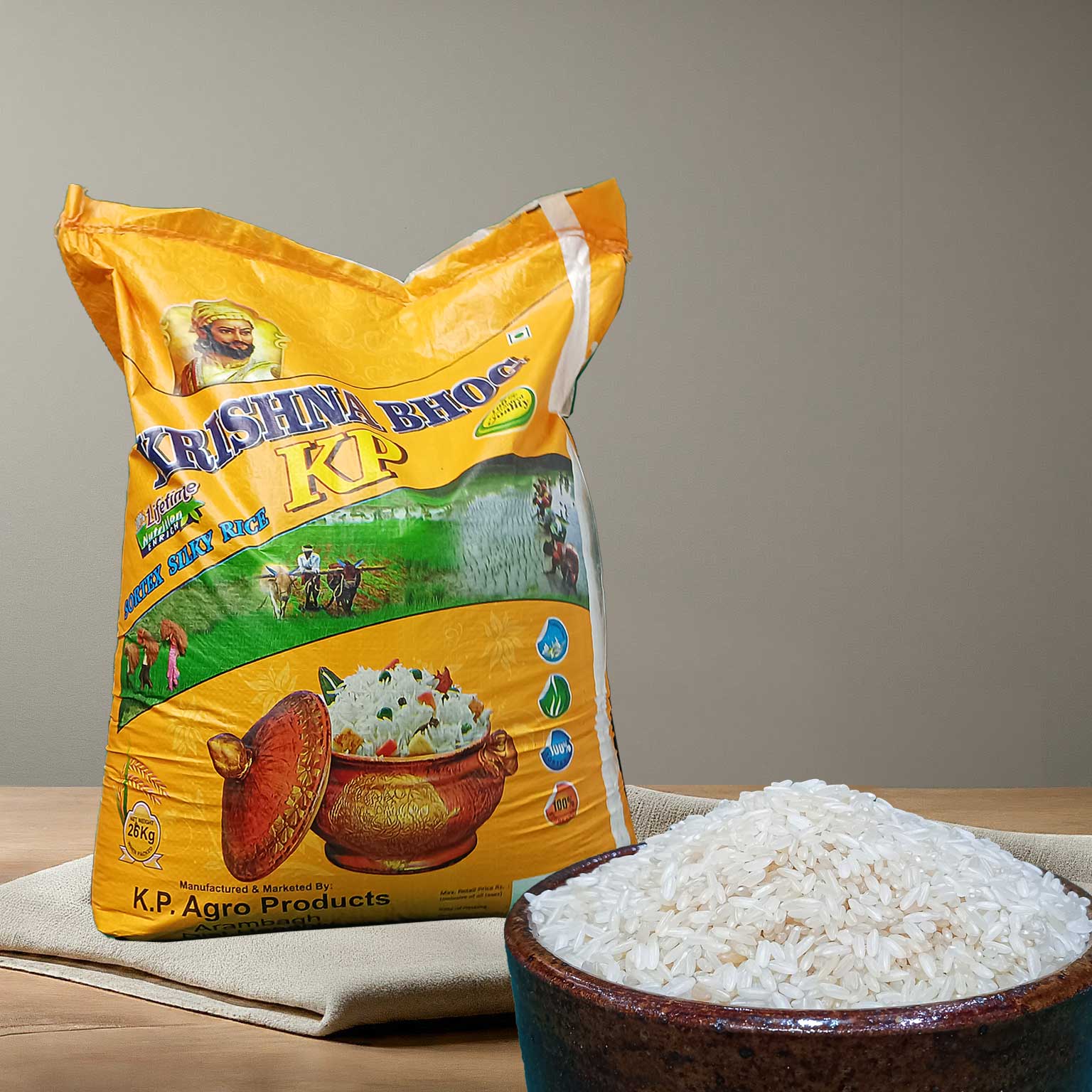 Krishna Bhog KP Masoori Rice | Kolkata Rice - Online Retail Rice Shop