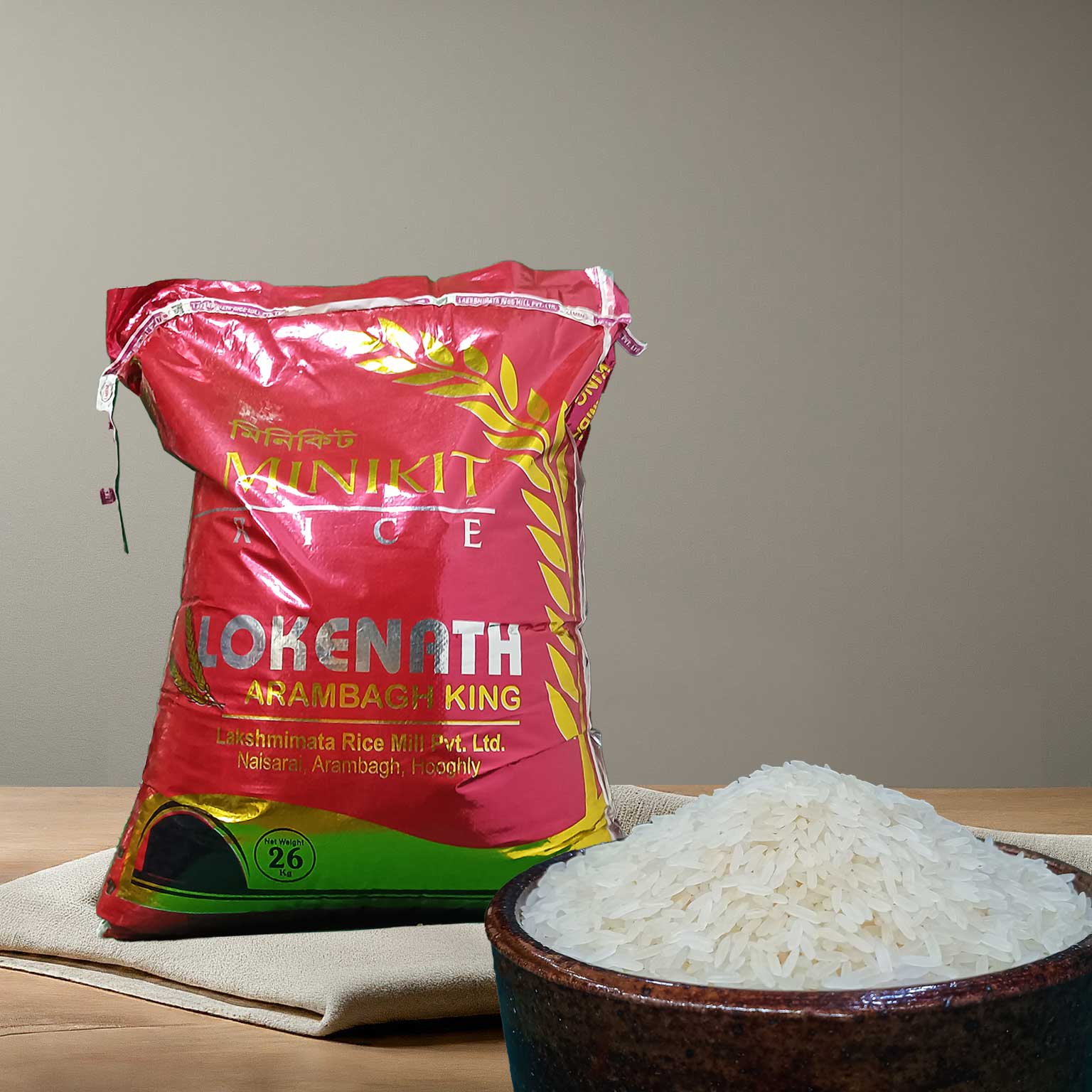 Lokenath Miniket Polish Rice | Kolkata Rice - Online Retail Rice Shop